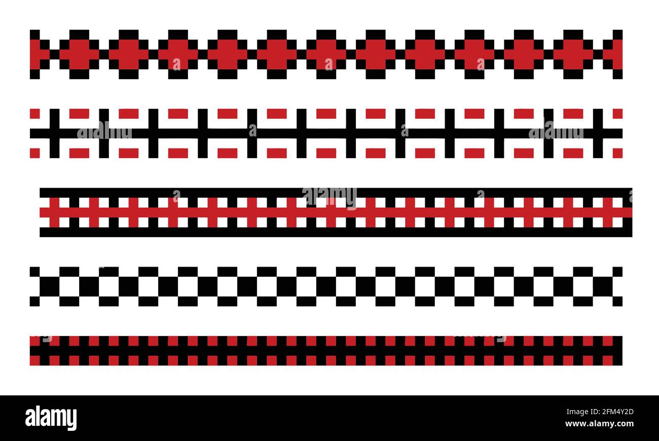 seamless pixelated borders Stock Vector Image & Art - Alamy