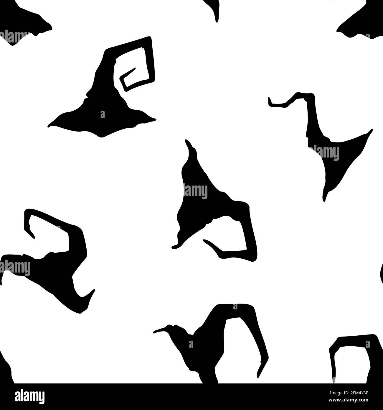 Wizard pattern seamless on Black and White Stock Photos & Images - Alamy