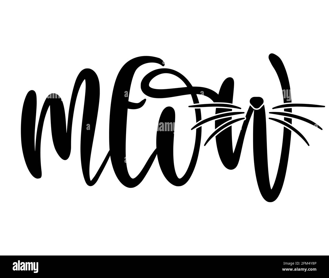 Meowing kitty Black and White Stock Photos & Images - Alamy