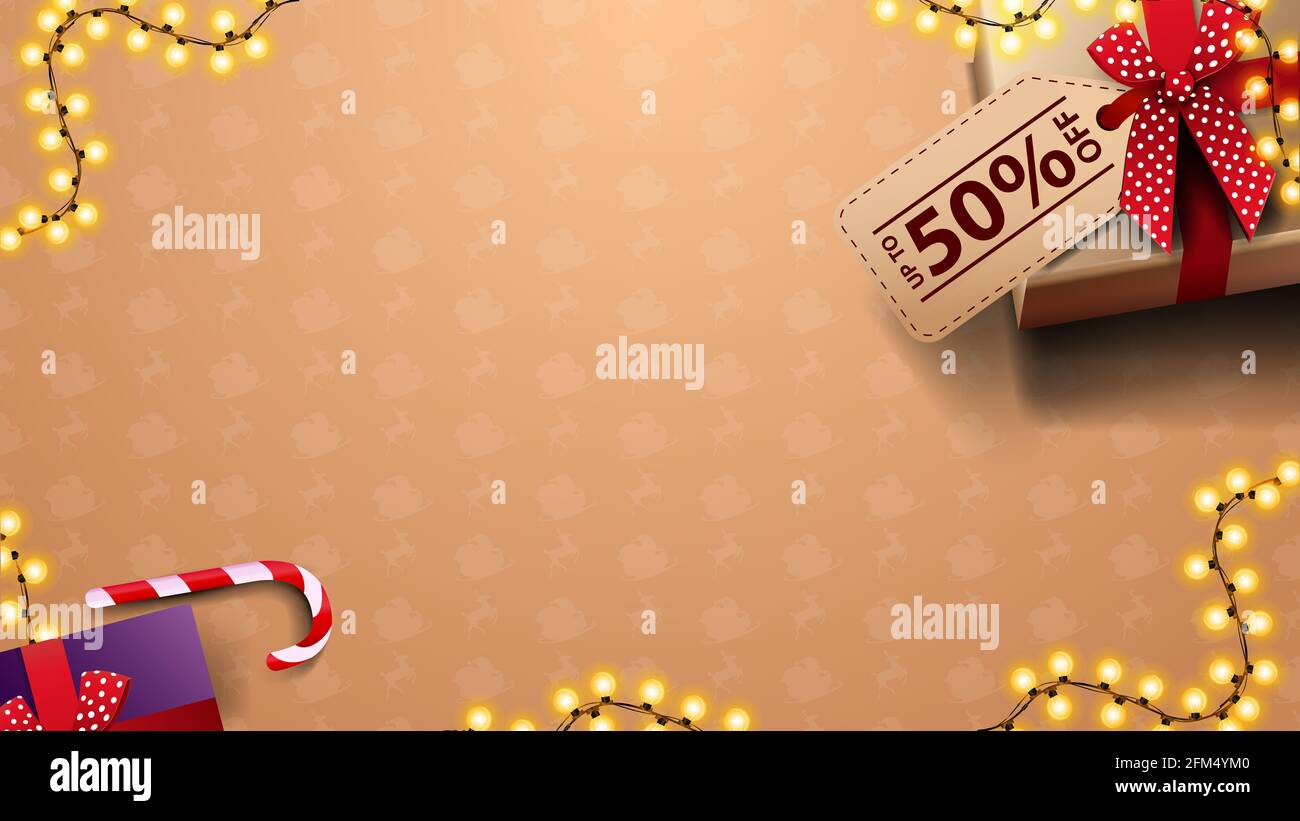 Christmas template for your arts with presents with price tag and ...