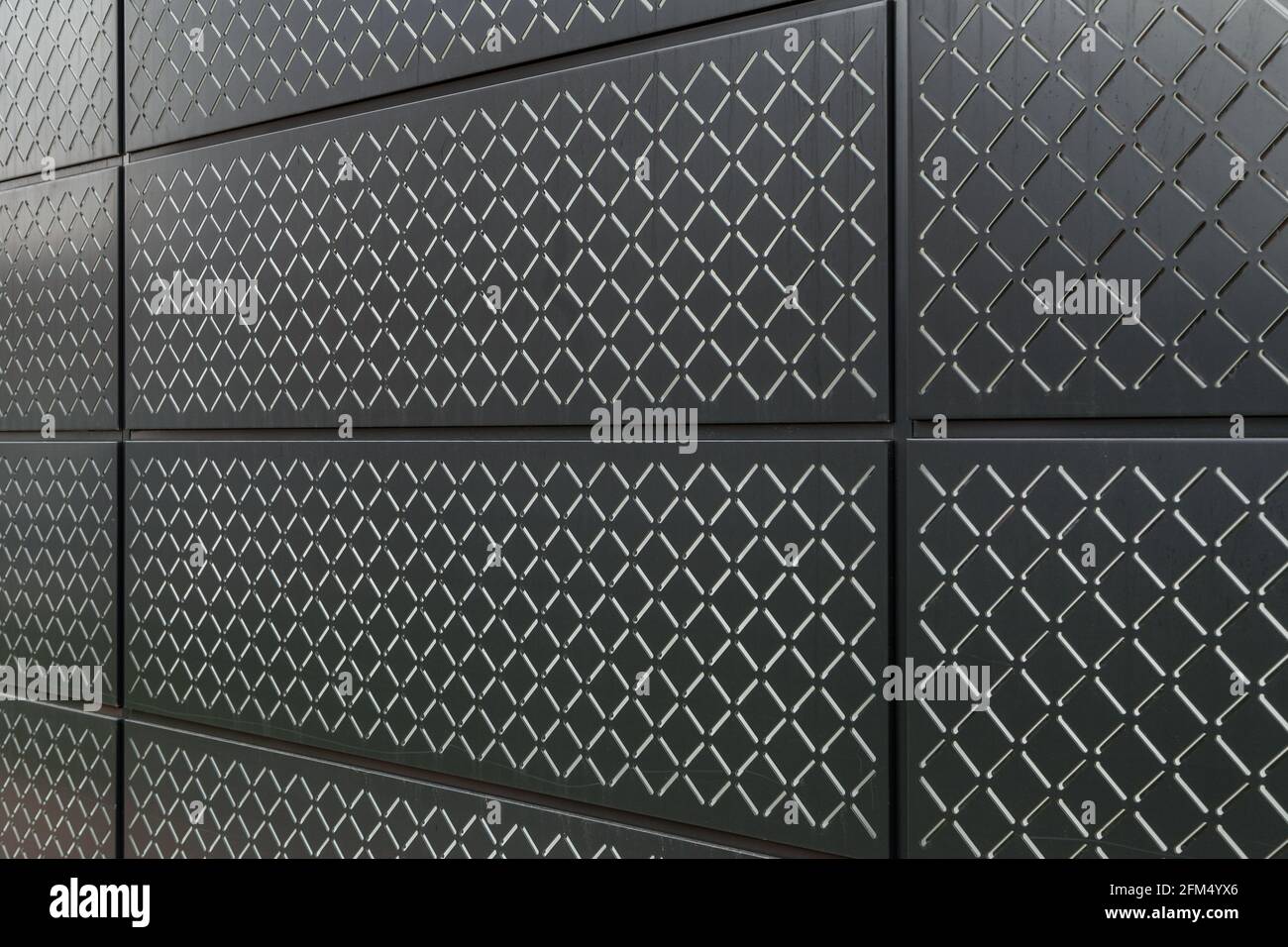 decorative wall panels with crosshatch pattern in linear perspective ...