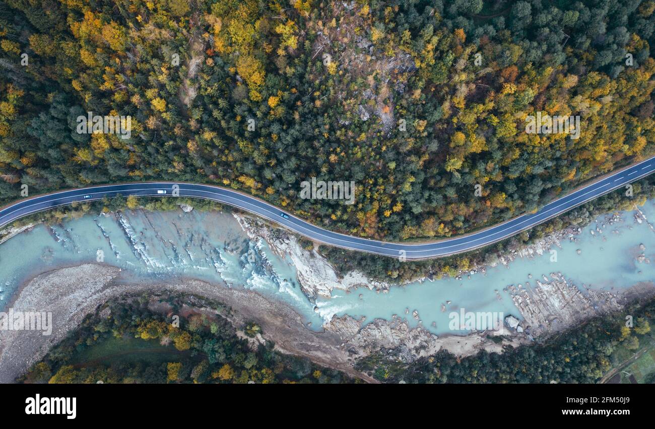 Forest lake from drone view hi-res stock photography and images - Alamy