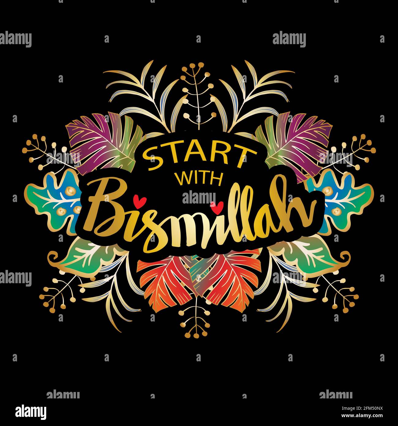 Islamic arabic calligraphy bismillah hi-res stock photography and ...