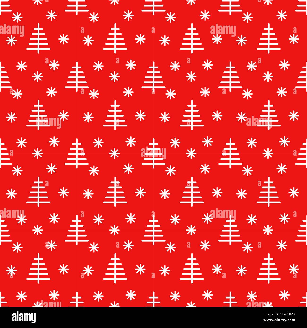 Christmas trees and stars seamless pattern. Vector illustration Stock ...