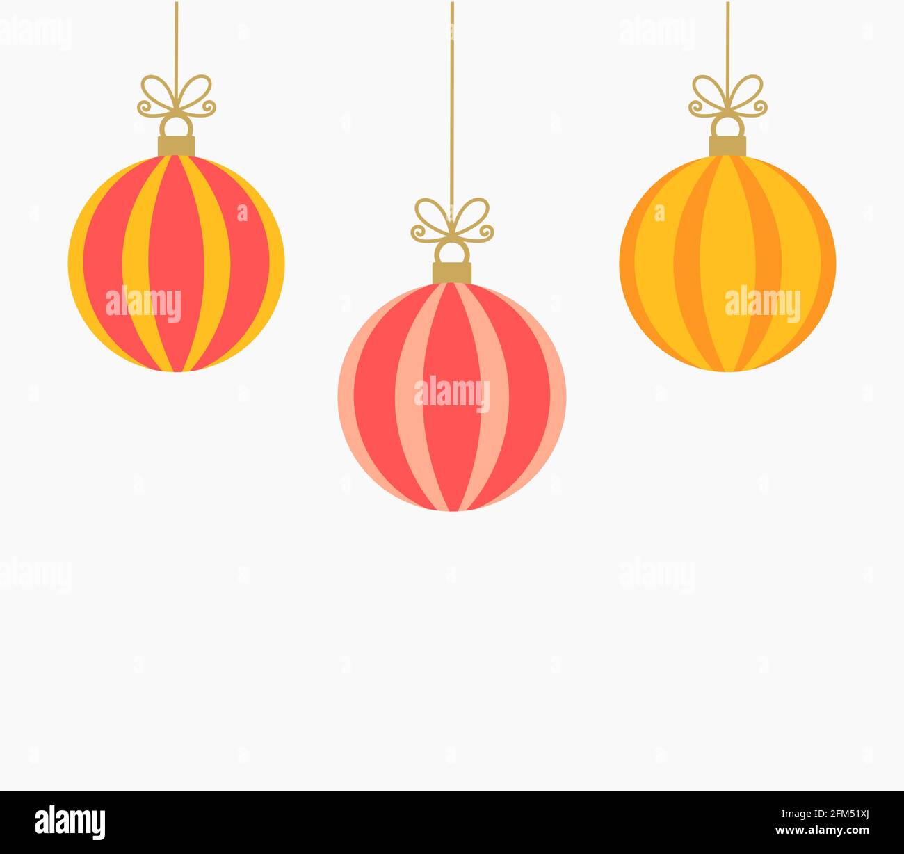 Christmas colorful ornaments baubles. Vector illustration Stock Vector ...