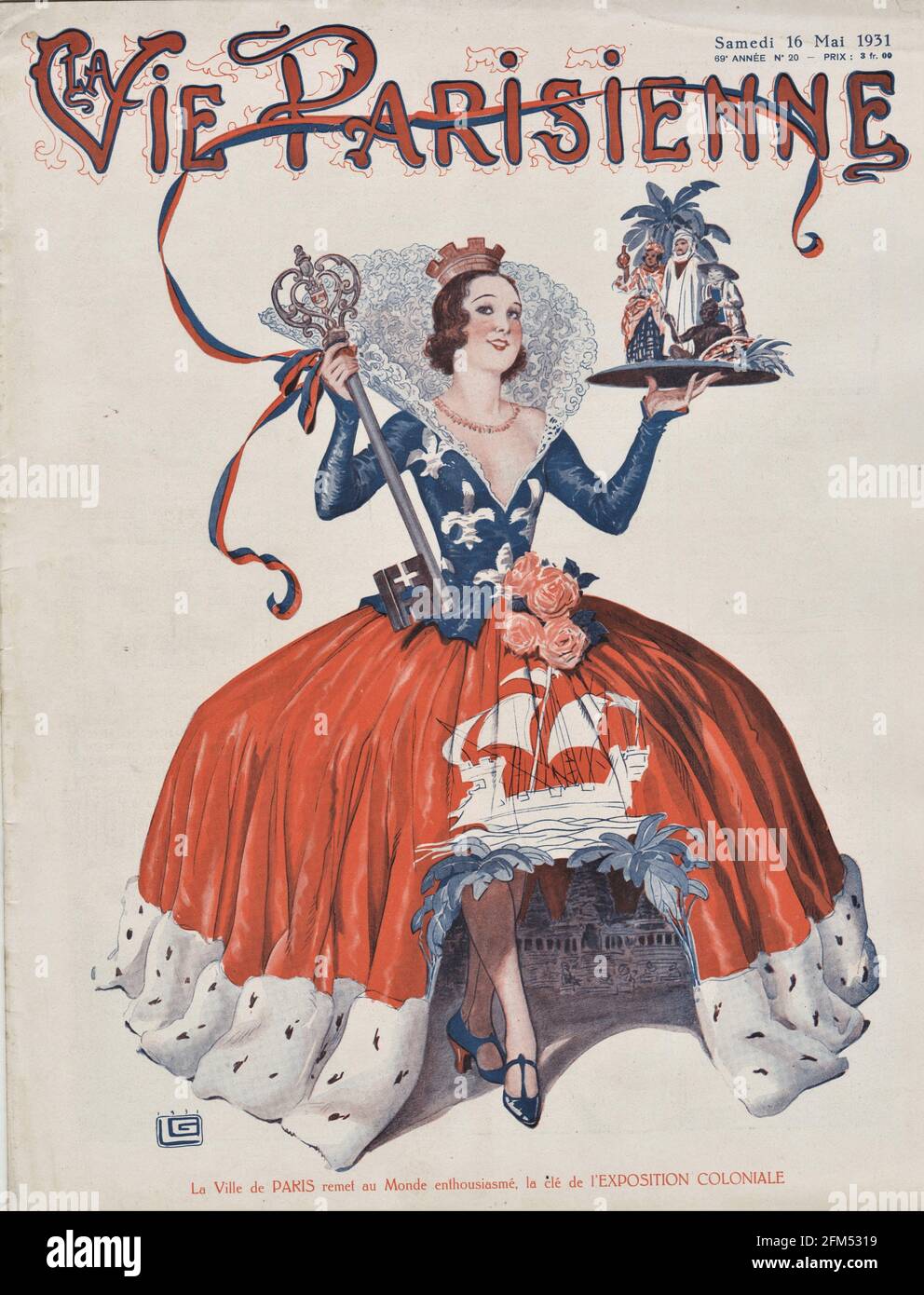 1930s France La Vie Parisienne Magazine Cover Stock Photo - Alamy