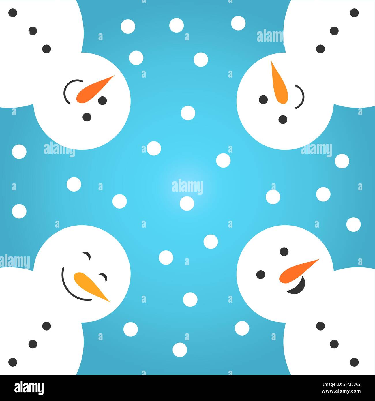 Winter snowman fun background. Vector illustration Stock Vector Image ...