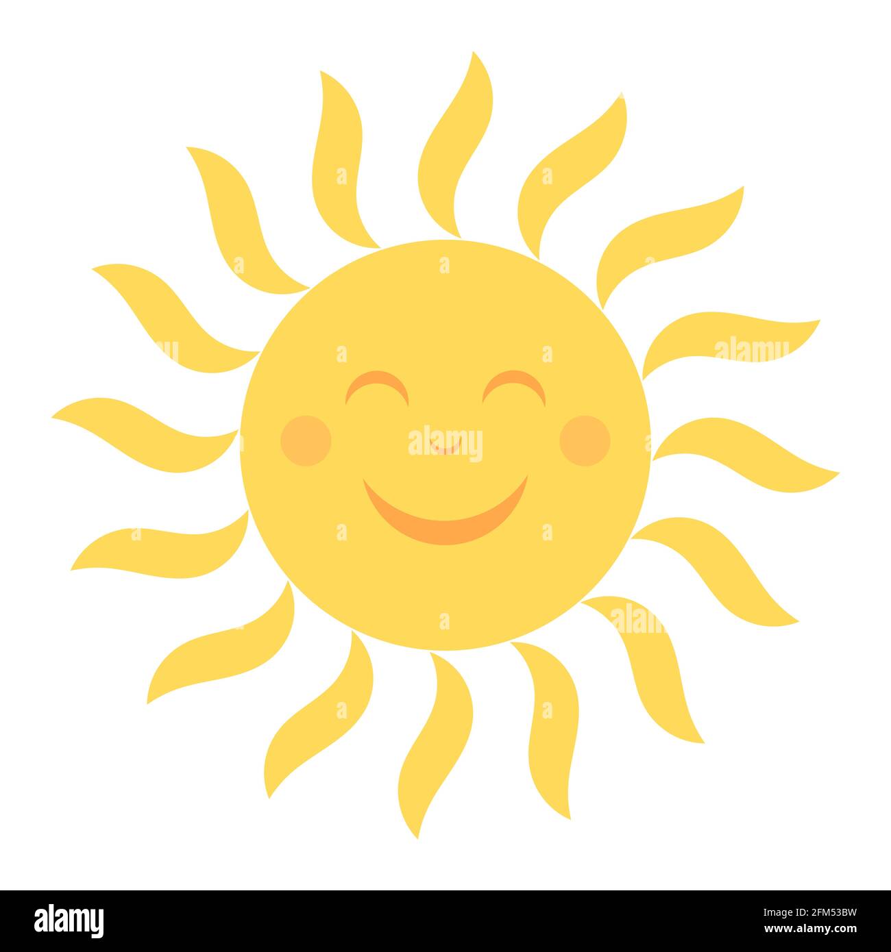 Happy sun icon with smile illustration Stock Vector Image & Art - Alamy