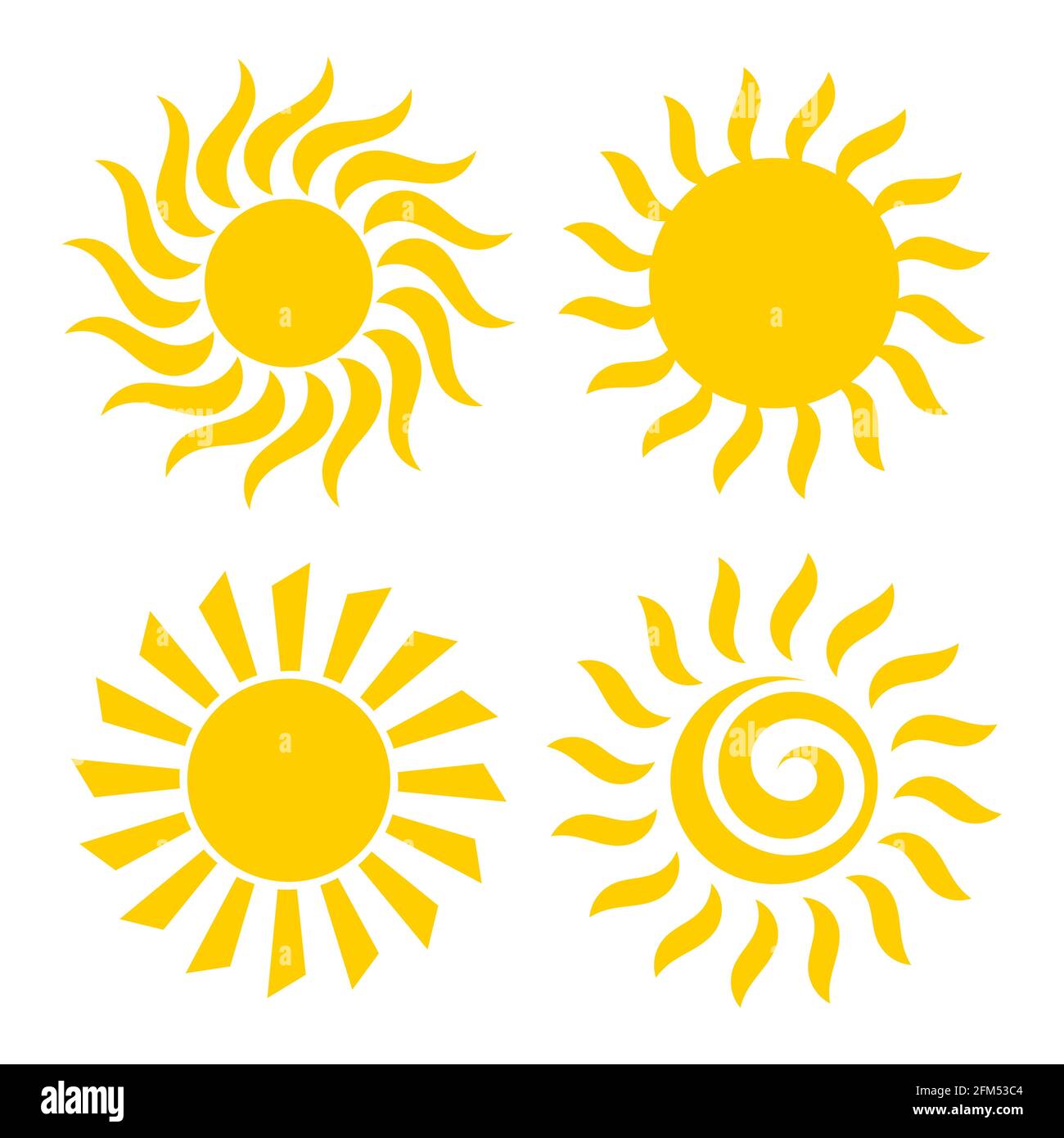 Sun icons set illustration Stock Vector Image & Art - Alamy