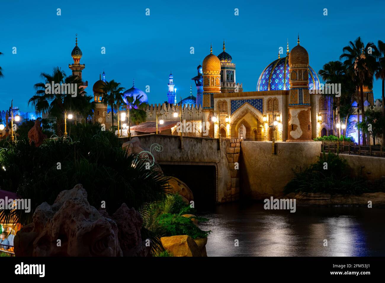 URAYASU, CHIBA, JAPAN - Sep 25, 2020: A nighttime view of the Arabian ...