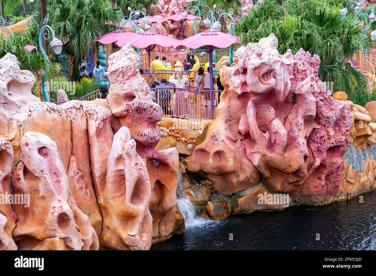 URAYASU, CHIBA, JAPAN - Sep 25, 2020: A closeup of the lagoon themed ...