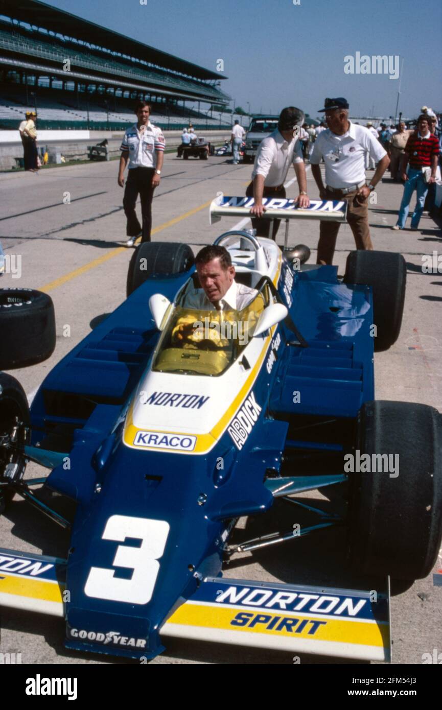 Bobby Unser (Usa), Penske-Cosworth, portrait, during The 500 Miles of ...