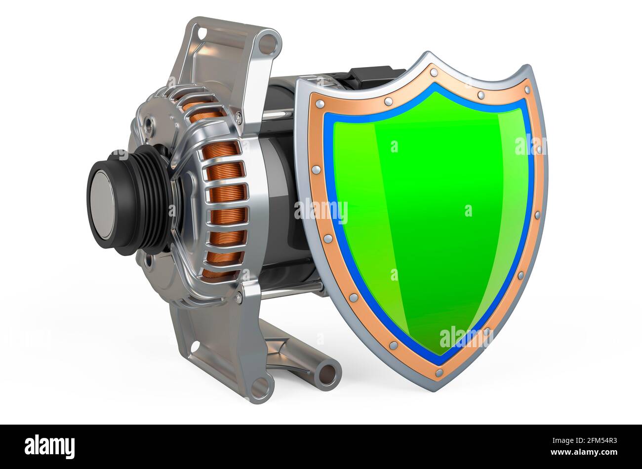 Starter with shield, 3D rendering isolated on white background Stock ...