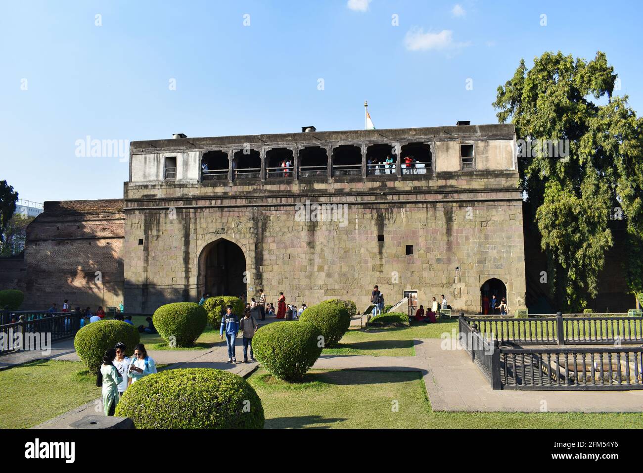 PUNE, MAHARASHTRA, INDIA, February 2020, Inside view courtyard of ...