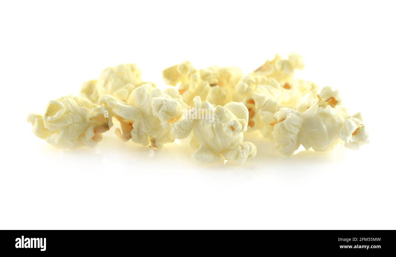 popcorn on white background Stock Photo - Alamy