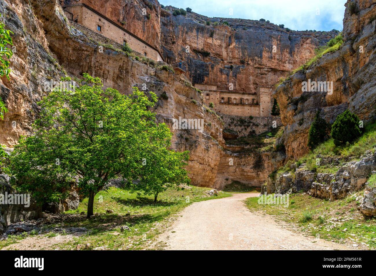 Our Lady of Jaraba Sanctuary in the Barranco de la Hoz Seca canyon in ...