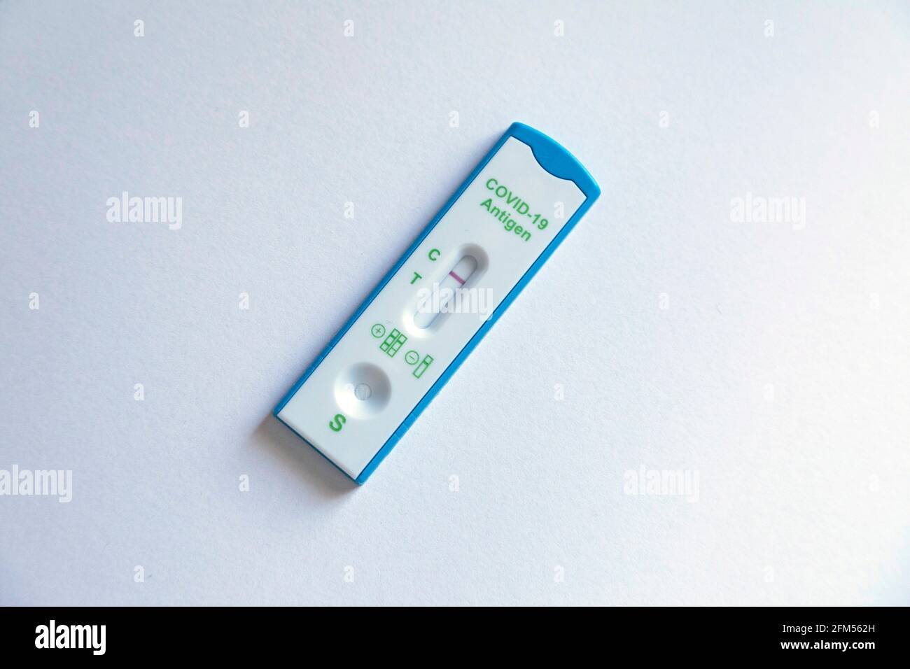 Covid 19 antigen testing strip Stock Photo - Alamy