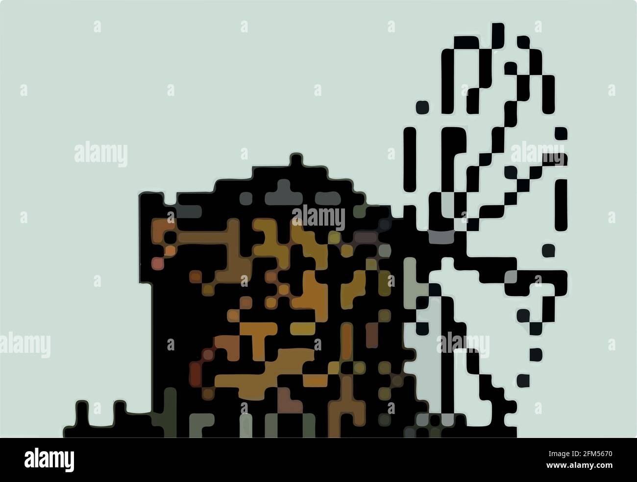 8 bit pixels Stock Vector Images - Alamy