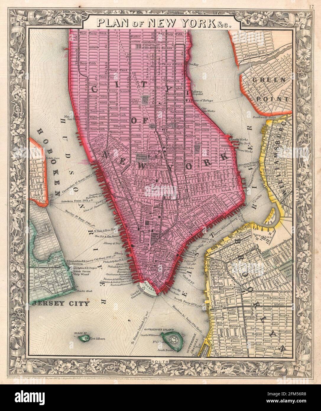 18th century new york map hi-res stock photography and images - Alamy