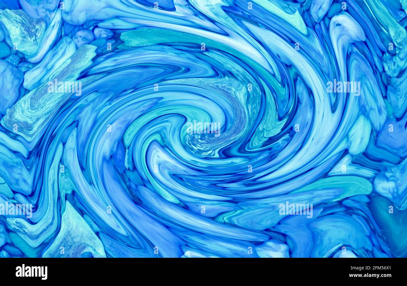 Illustration of oil paint texture in gradient blue for abstract ...