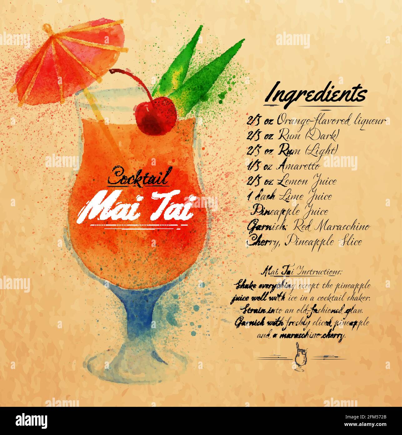 Mai tai bar sign Stock Vector Images - Alamy