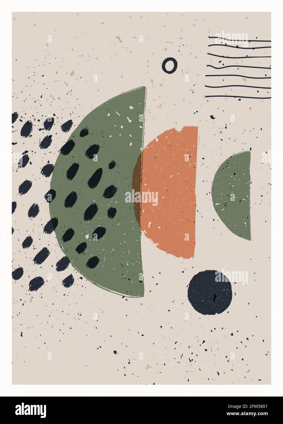 Digital Prints Neutral Wall Art Black Shapes Poster Minimalist Organic ...