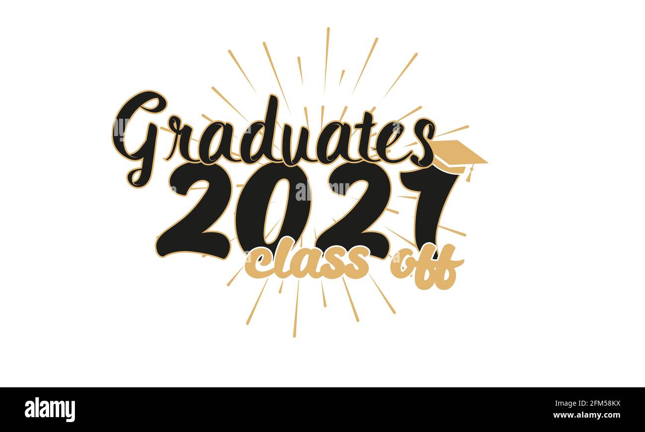 Congratulation graduation wishes lettering. Retro graduate class of ...