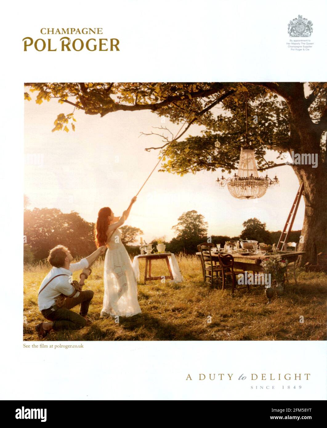 2010s UK Champagne Pol Roger Magazine Advert Stock Photo - Alamy