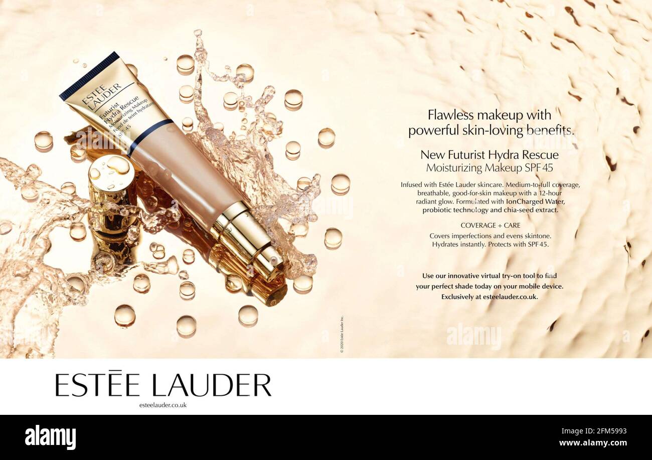 2020s UK Estee Lauder Magazine Advert Stock Photo - Alamy