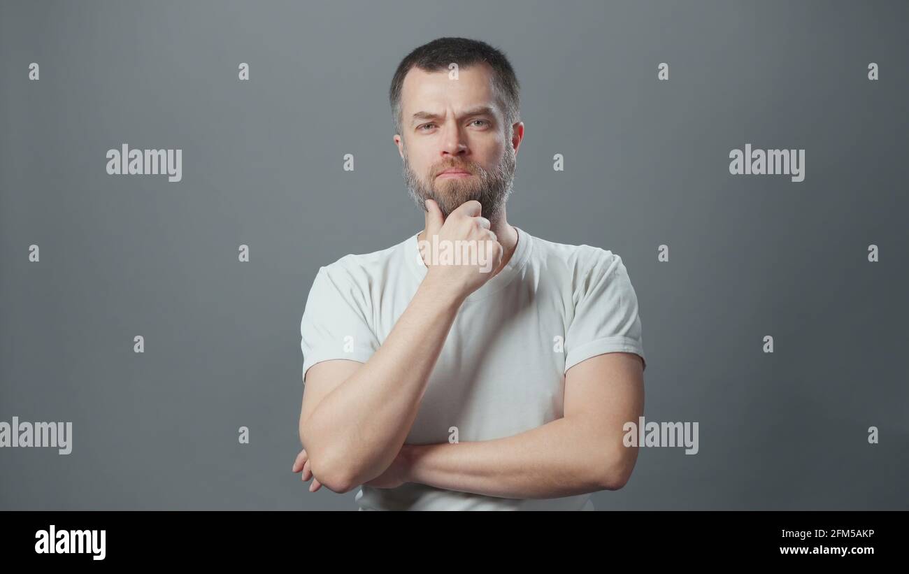 Man Thinking Puzzled Thoughtful High Resolution Stock Photography and ...