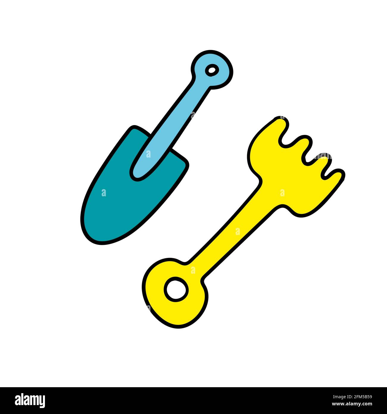 Cartoon drawing rake hi-res stock photography and images - Alamy