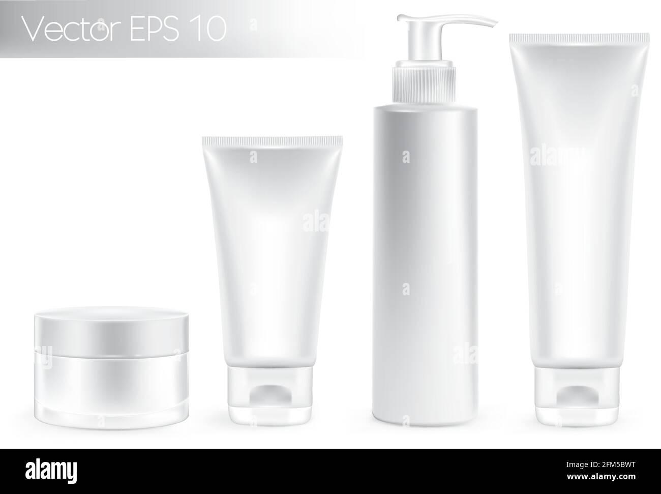Packaging containers white color, package cream, Beauty products set ...