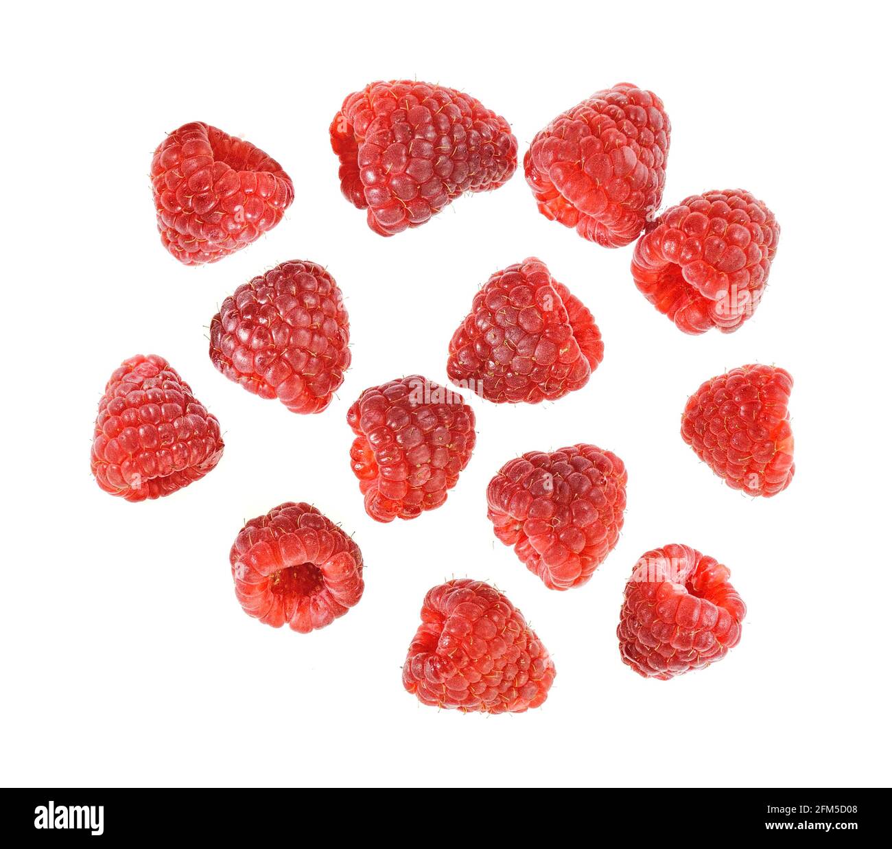 Raspberry isolated on white background Stock Photo - Alamy
