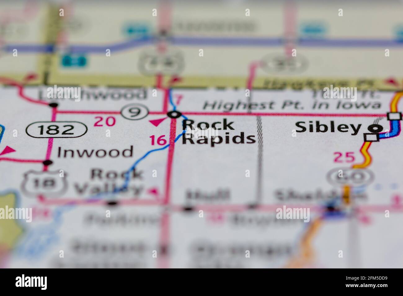 Rock rapids map hi-res stock photography and images - Alamy