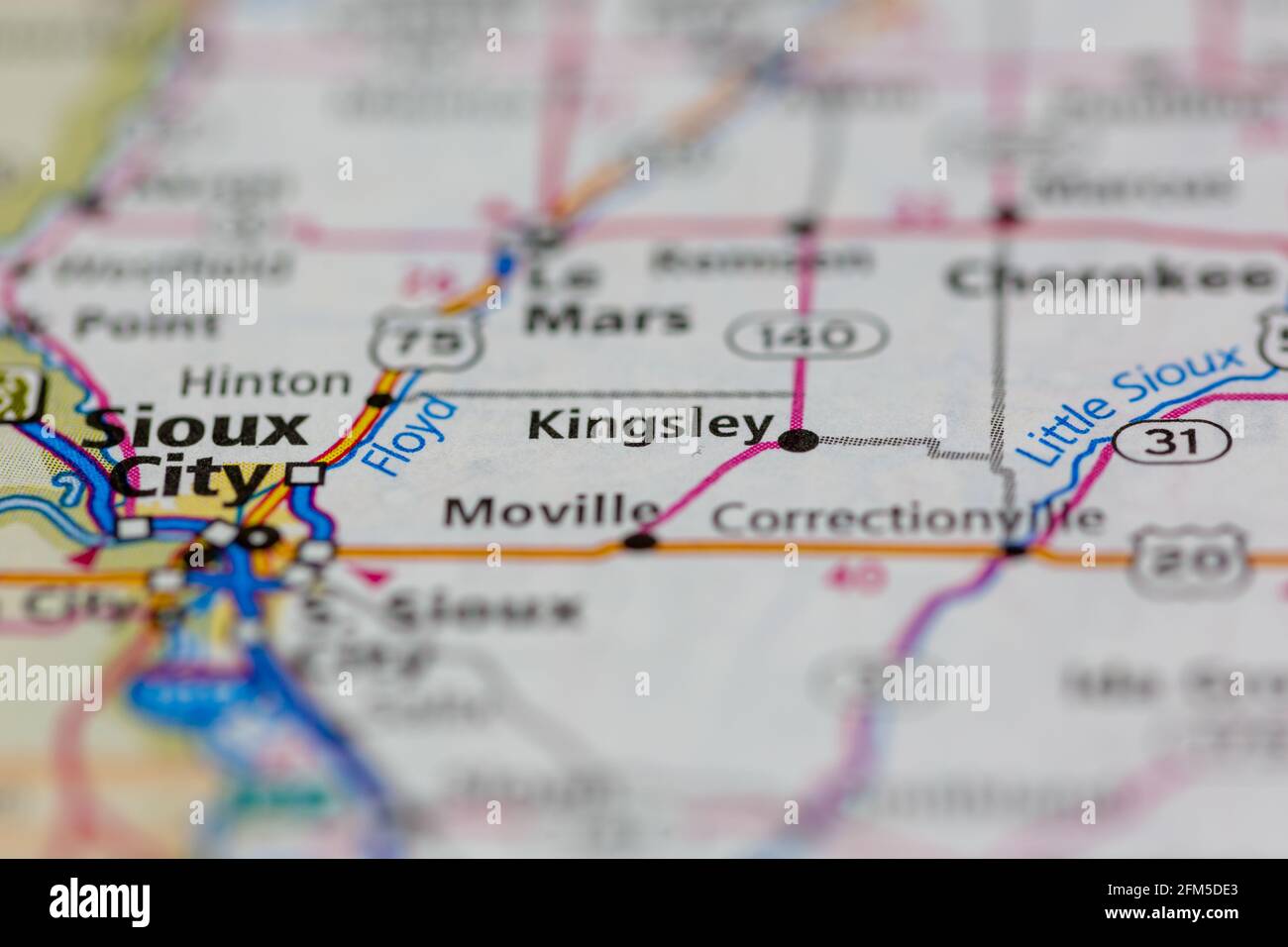Kingsley iowa map hi-res stock photography and images - Alamy