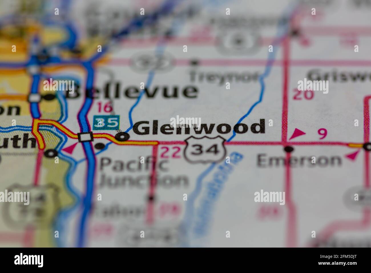 Glenwood iowa map hi-res stock photography and images - Alamy