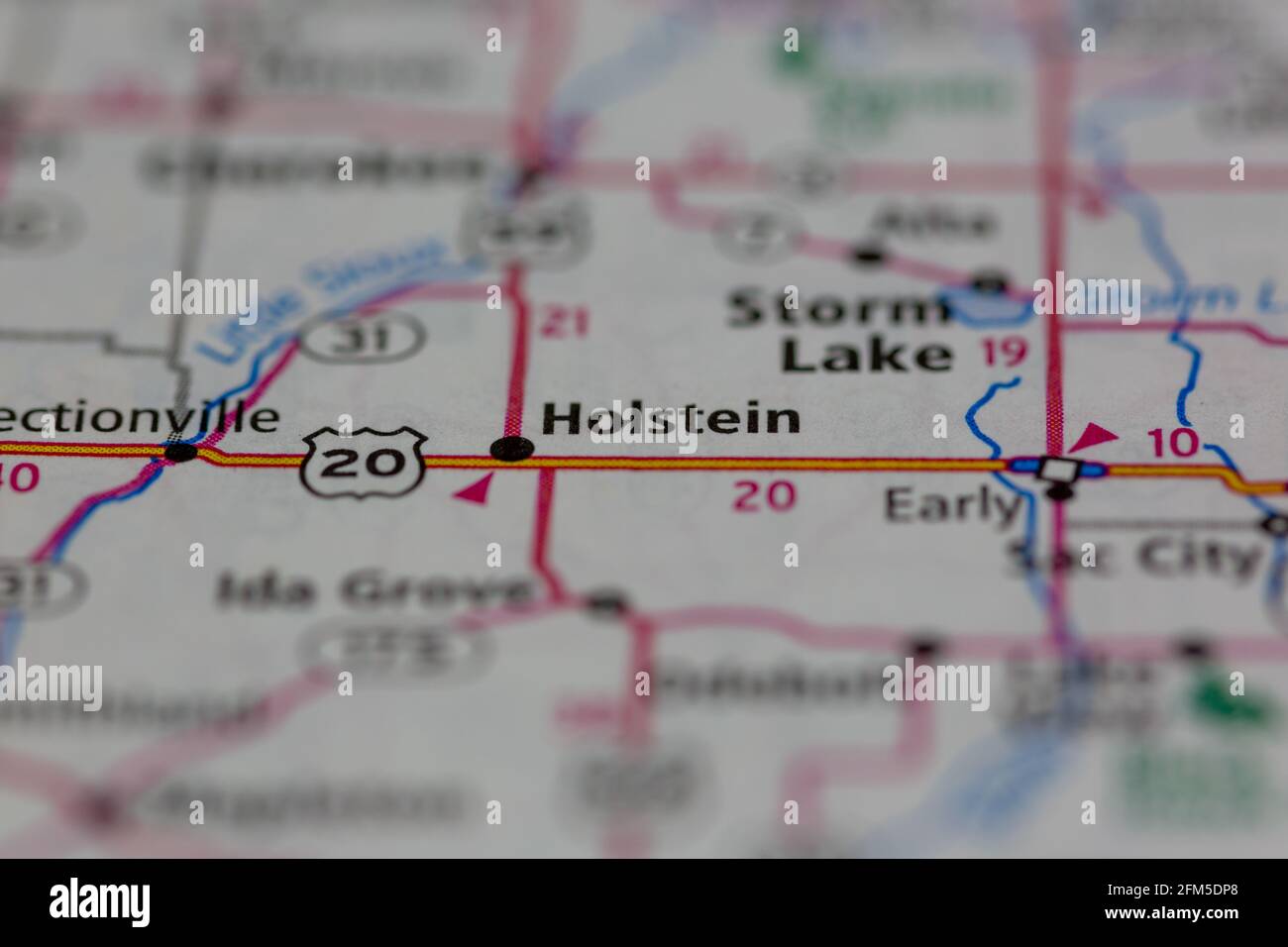 Holstein iowa map hi-res stock photography and images - Alamy