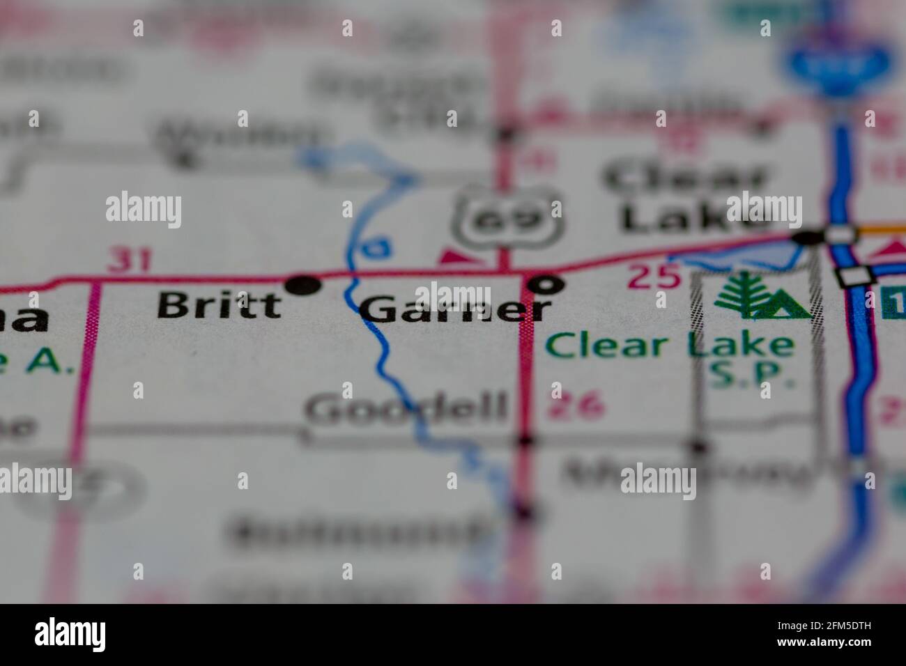 Map of garner iowa hi-res stock photography and images - Alamy