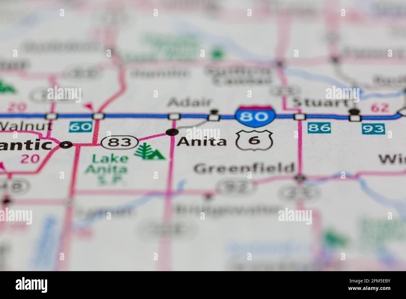 Anita iowa map hi-res stock photography and images - Alamy