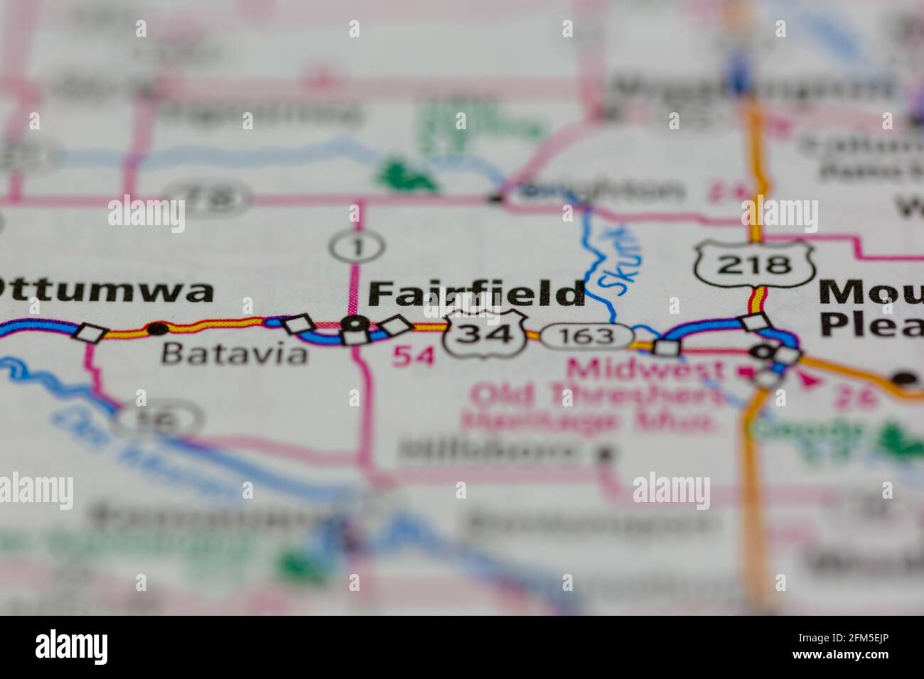 Fairfield iowa map hi-res stock photography and images - Alamy