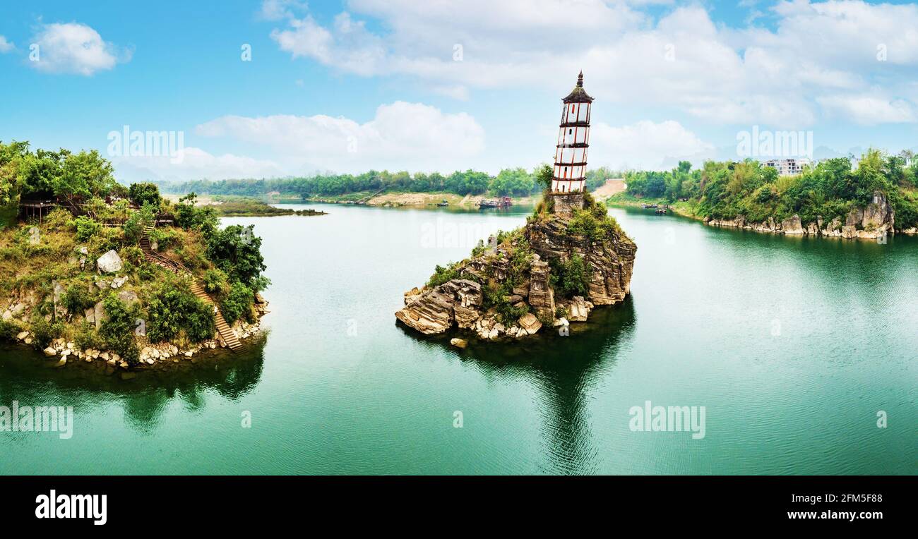 CHONGZUO, CHINA - APRIL 15, 2021 - Aerial photo taken on April 15, 2021 ...