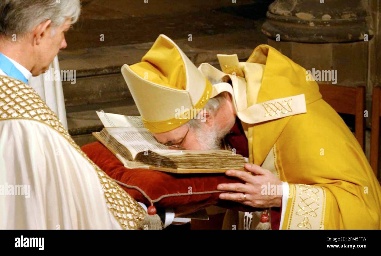 THE ENTHRONEMENT OF THE ARCH BISHOP OF CANTERBURY DR ROWAN WILLIAMS ...