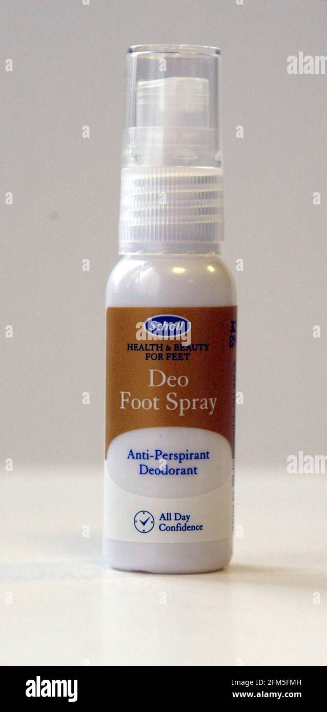 scholl foot spray .pic David Sandison Stock Photo - Alamy