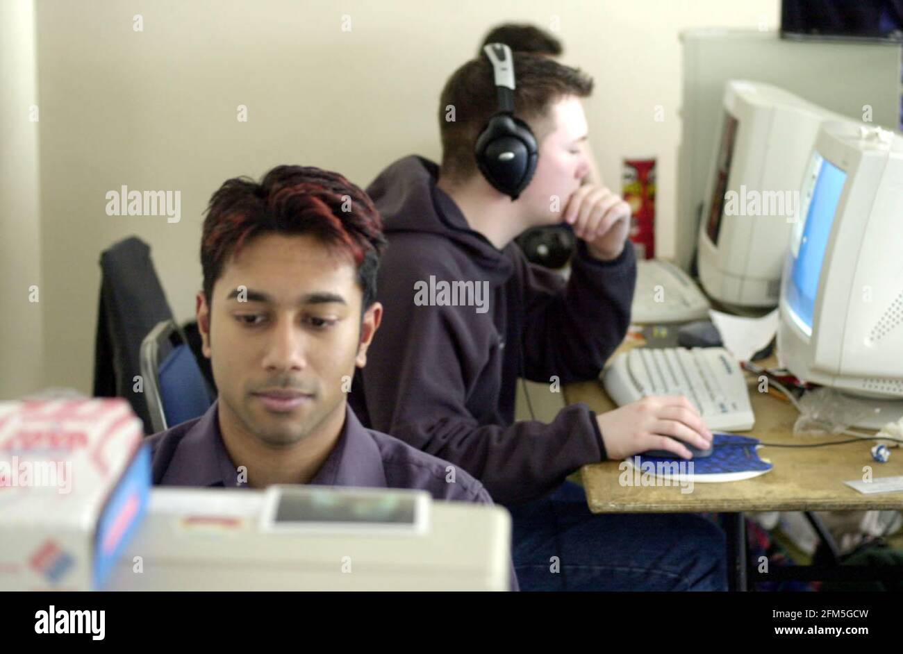 Computer Games Competition Newbury April 2001 Sujoy Roy at his computer ...