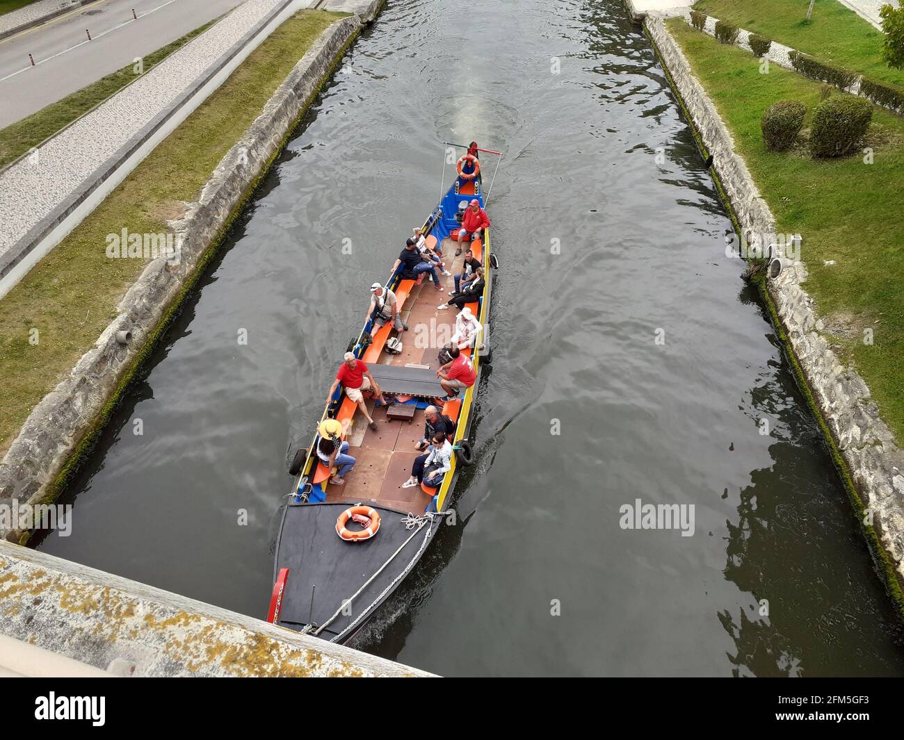 Partial view of a tourist spot in the city center region of Aveiro ...