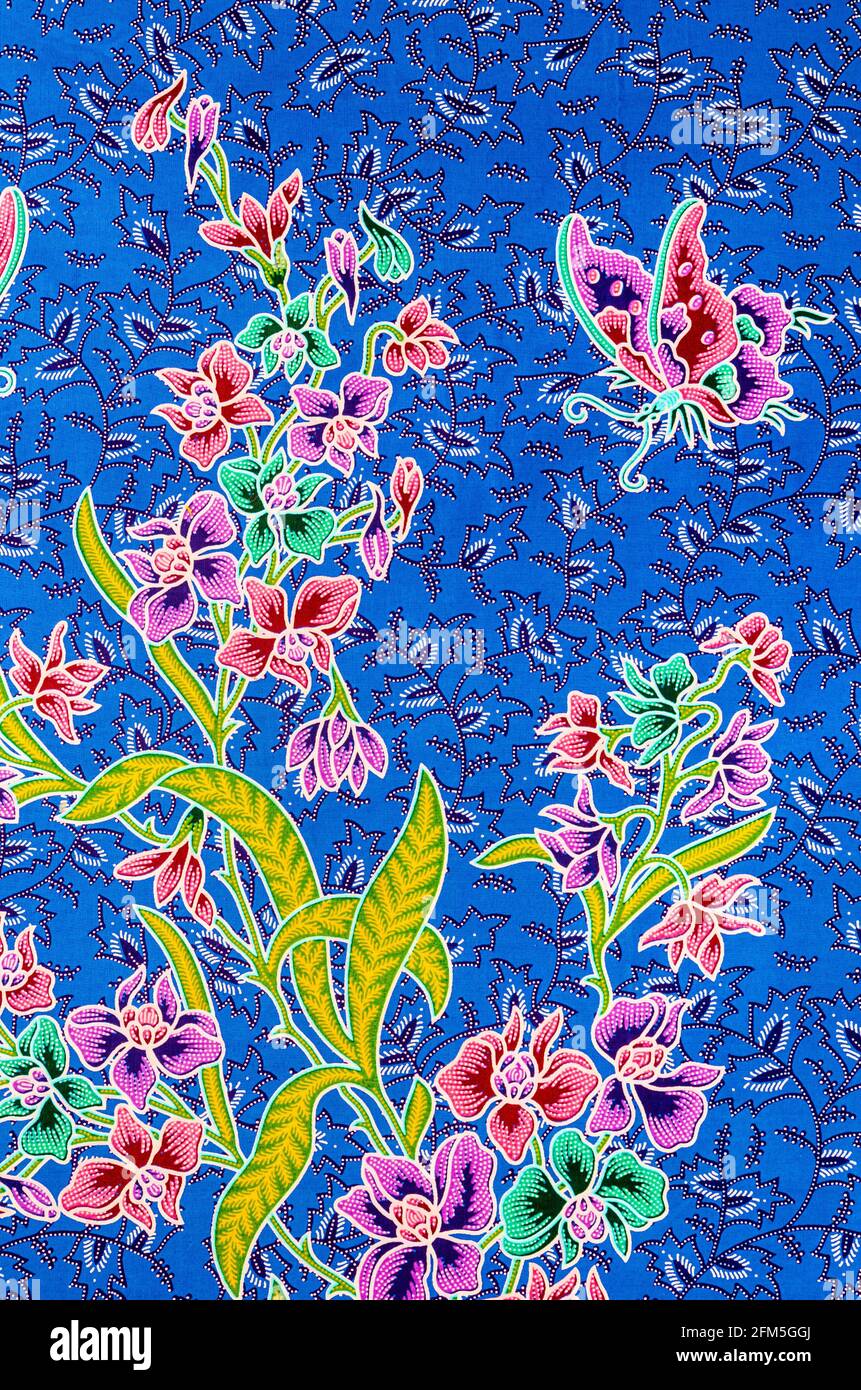 The beautiful of art Batik textile pattern that become traditional ...