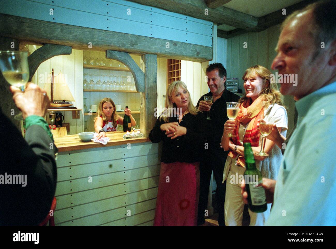 HELEN LEDERER (CENTRE), WITH FRIENDS, AT CLIPPER HOUSE, WEST LOOE. HER ...