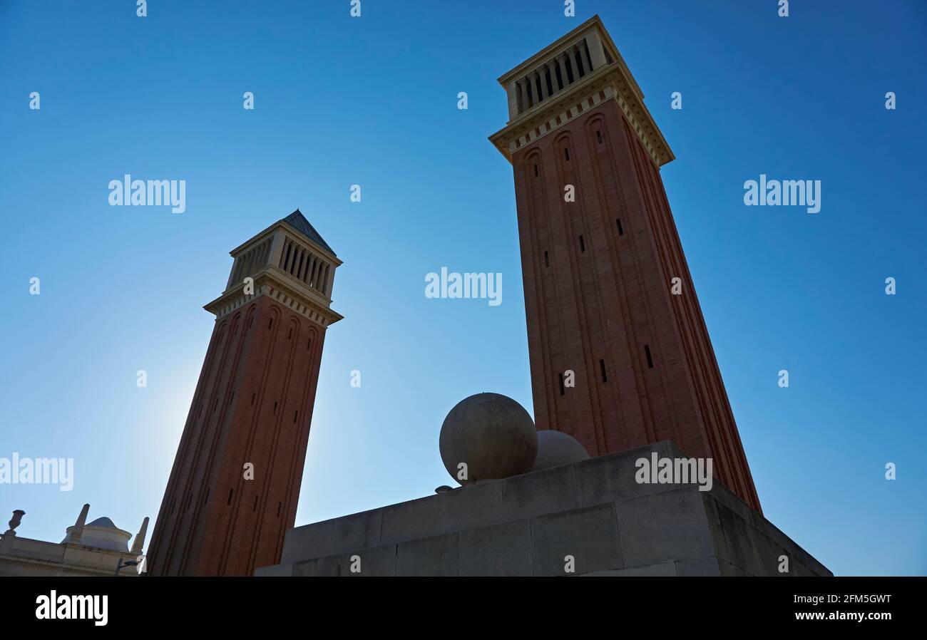 Venetian towers plaça espanya hi-res stock photography and images - Alamy