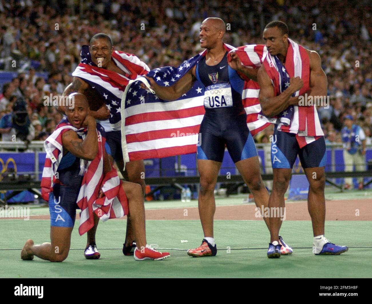 Sydney Olympic Games September 2000 The USA 100m Relay team Jonathan ...