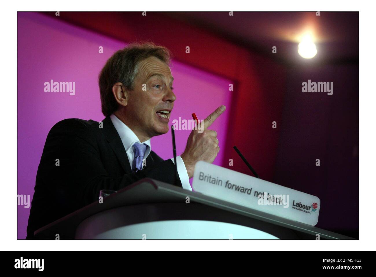 Tony Blair and Gordon Brown at their early morning Press Conf.pic David ...